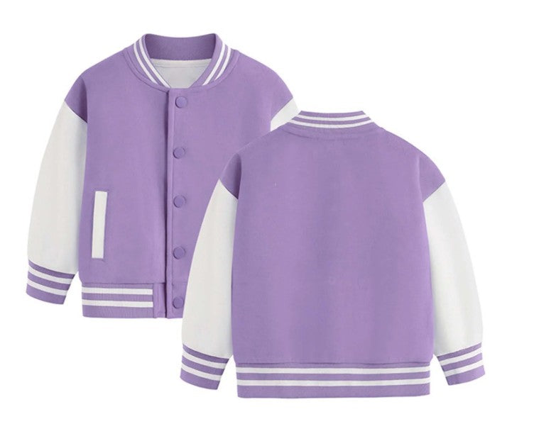 Varsity Jacket Lavender – The Present Event